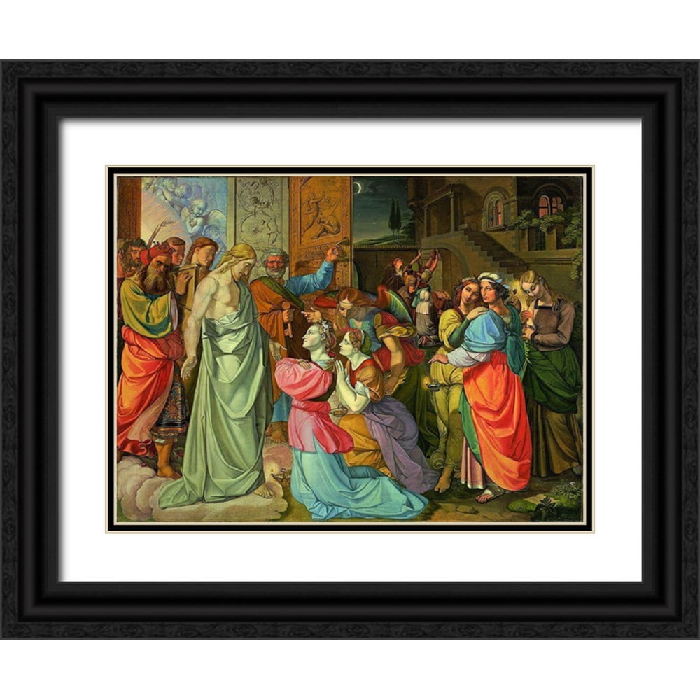 Cornelius, Peter von 18x14 Black Ornate Wood Framed with Double Matting ...