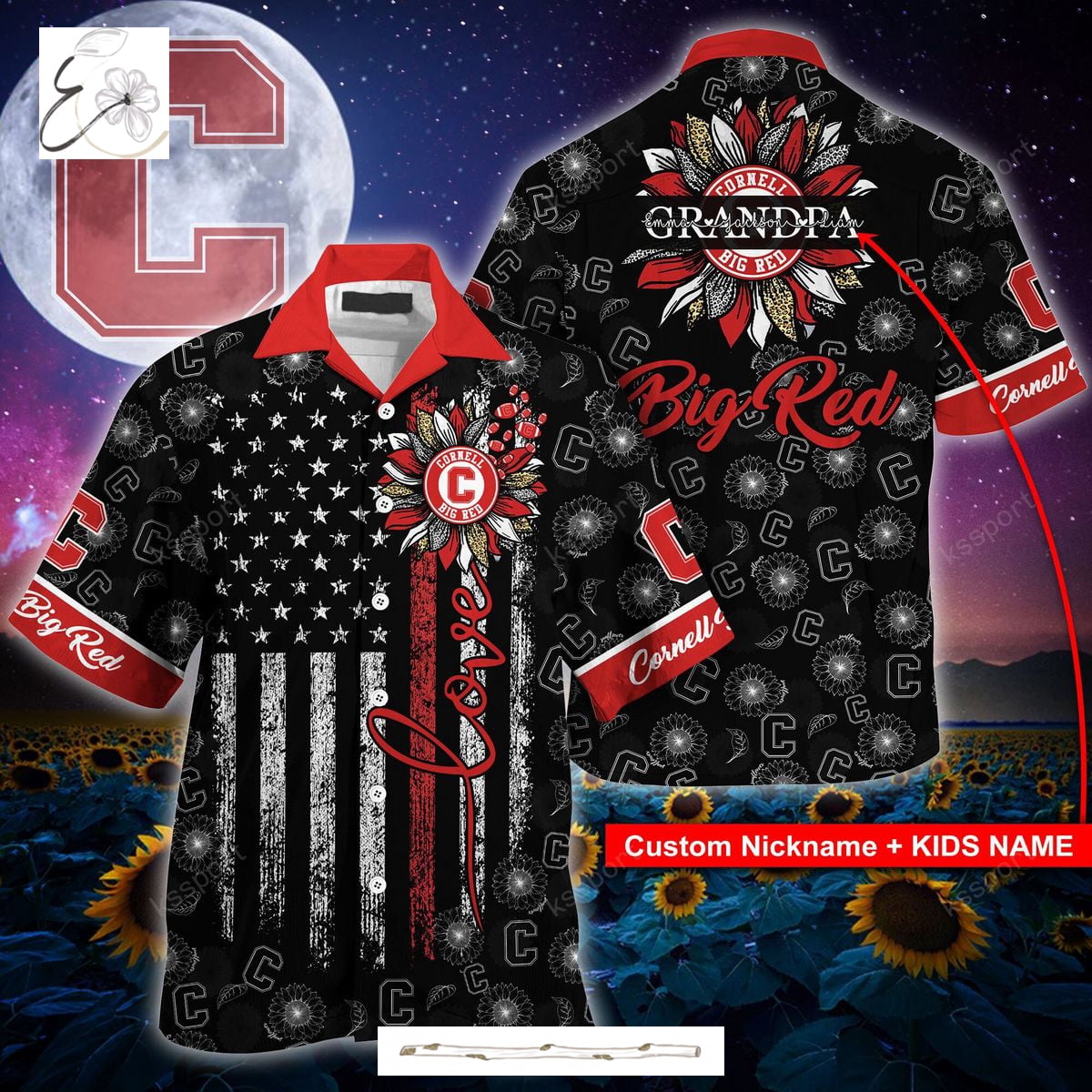 Cornell Big Red Hawaiian Shirt Limited Edition - Walmart.com