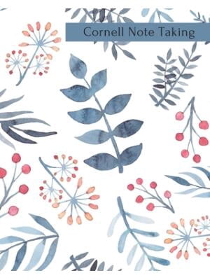 Cornell Note Taking : Floral Note Taking System Book For Students ...
