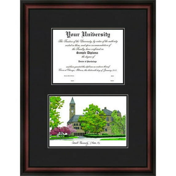 Free Shipping! Campus Images Cornell University 11x14 Double Matted ...