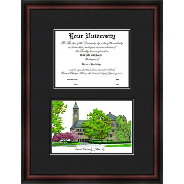 Free Shipping! Campus Images Cornell University 11x14 Double Matted ...