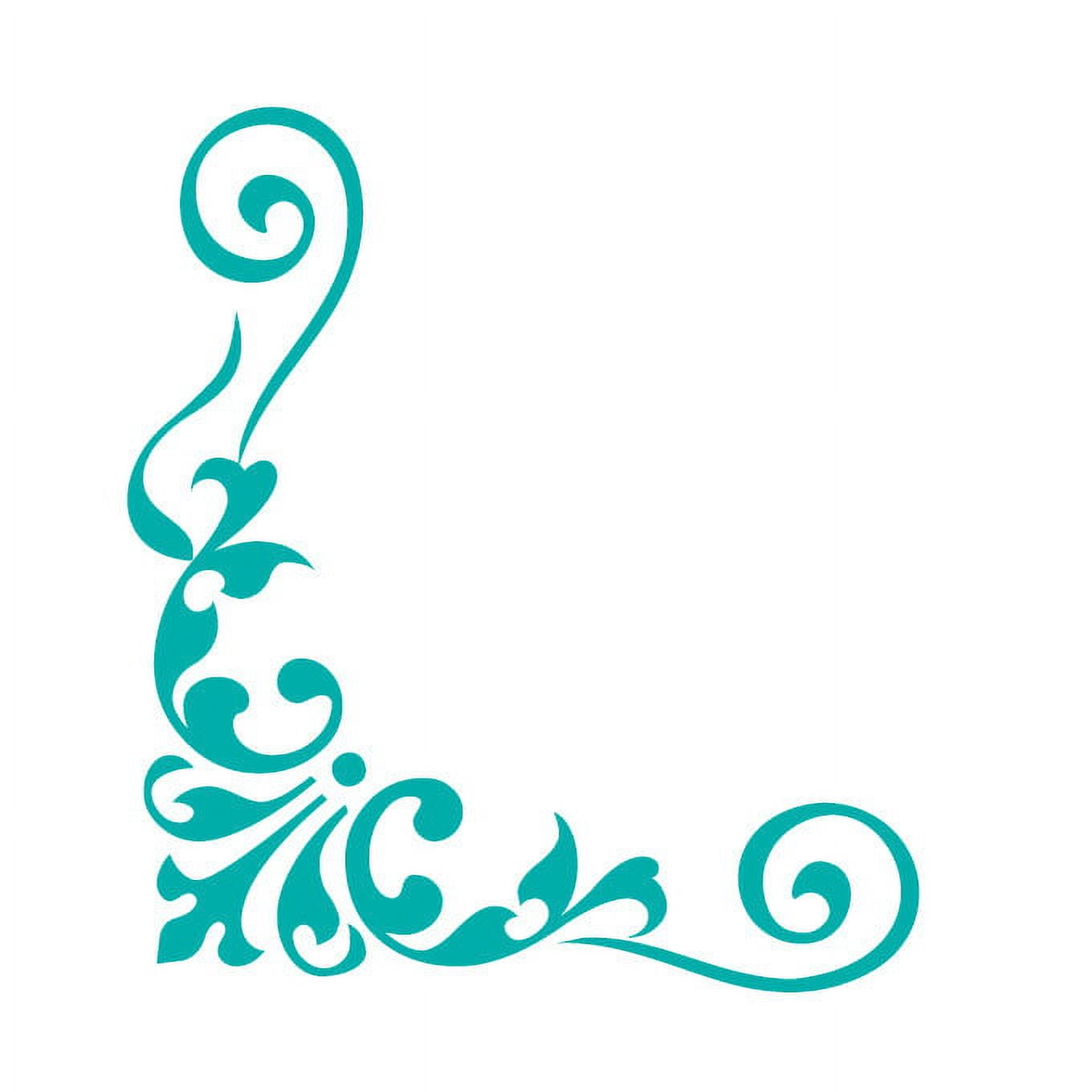 Corner Accent Decals - Large - Turquoise - Walmart.com