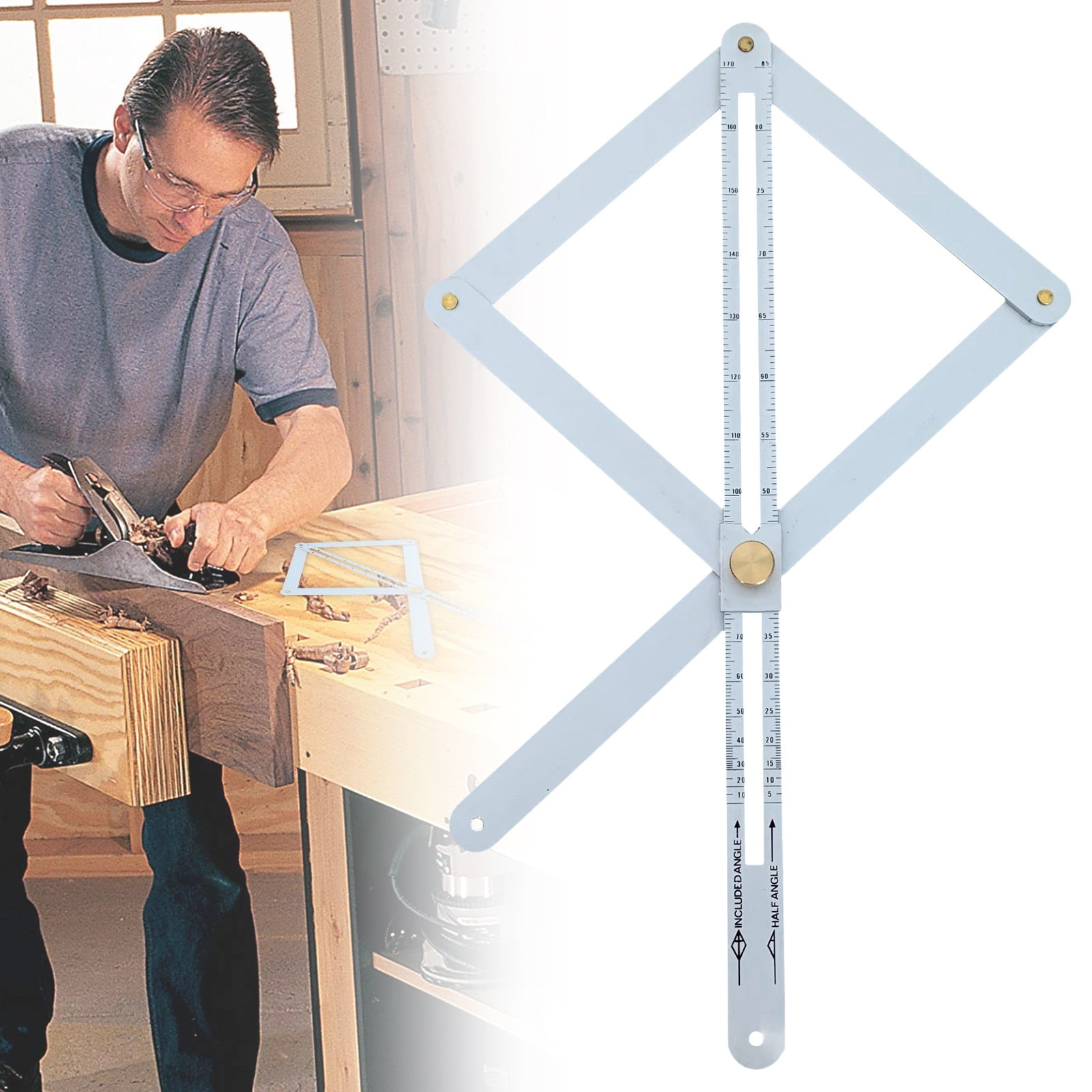 Corner Angle Finder Tool Stainless Steel Precision Protractor 10 To 170 ...