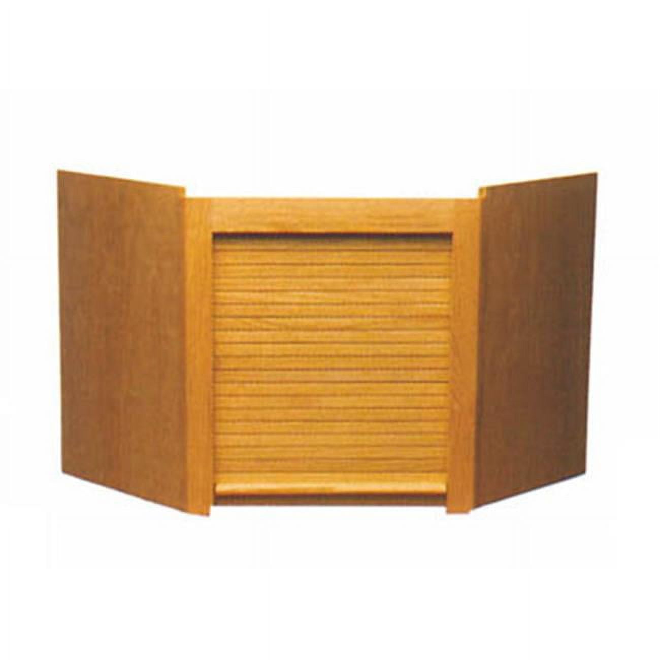 Solid Wood Appliance Garage with Tambour Door - Maple Finish - Walmart.com