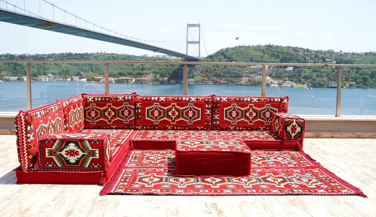 Corner Arabic Floor Seating, Diwan Sofa, Arabic Majlis, Floor Cushion ...