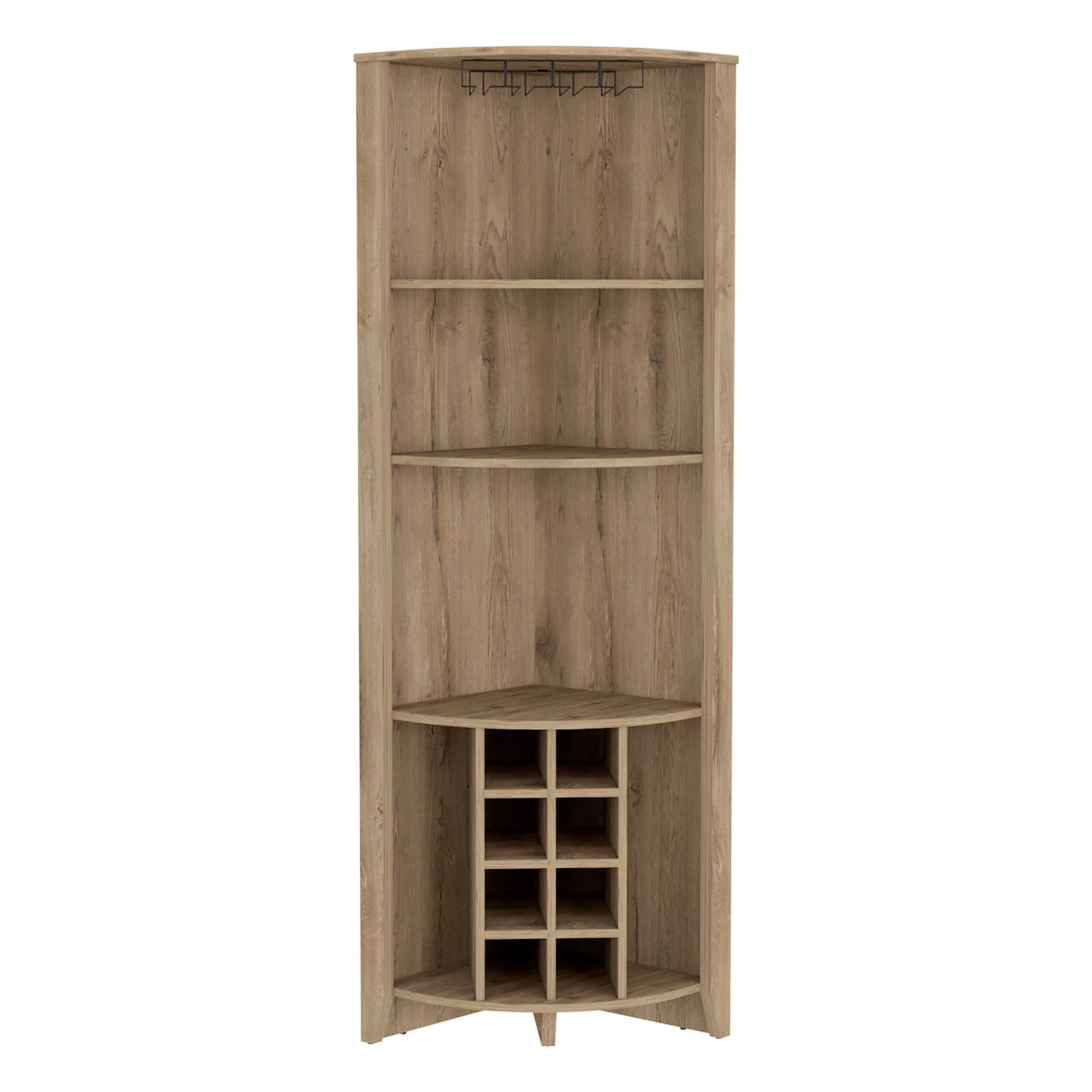 Corner Bar Cabinet Castle, Living Room, Aged Oak Beige Particle Board ...