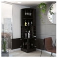 Corner Bar Cabinet, Eight Bottle Wine Rack - Black Finish - Walmart.com