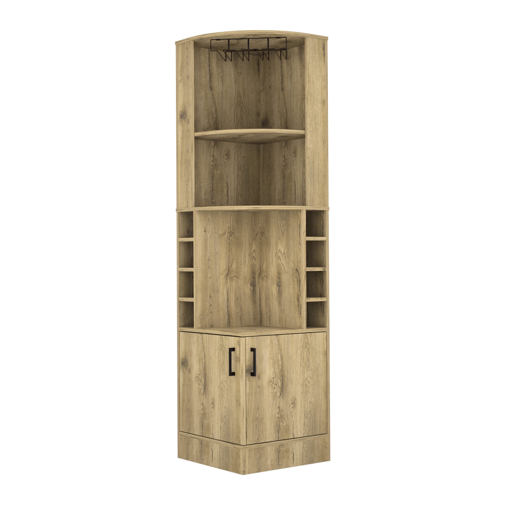 Corner Bar Cabinet Papprika With Aged Oak Nature - Living Room, 8 For ...
