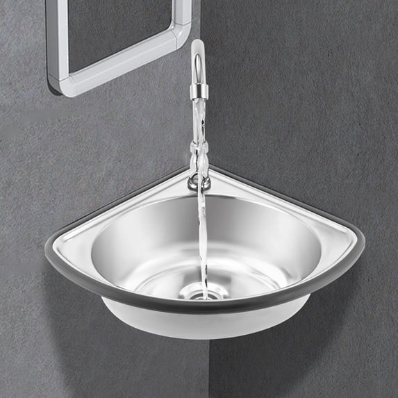 Corner Basin Sink, Triangular Hand Basin Sink Hand Wash Sink, Stainless ...