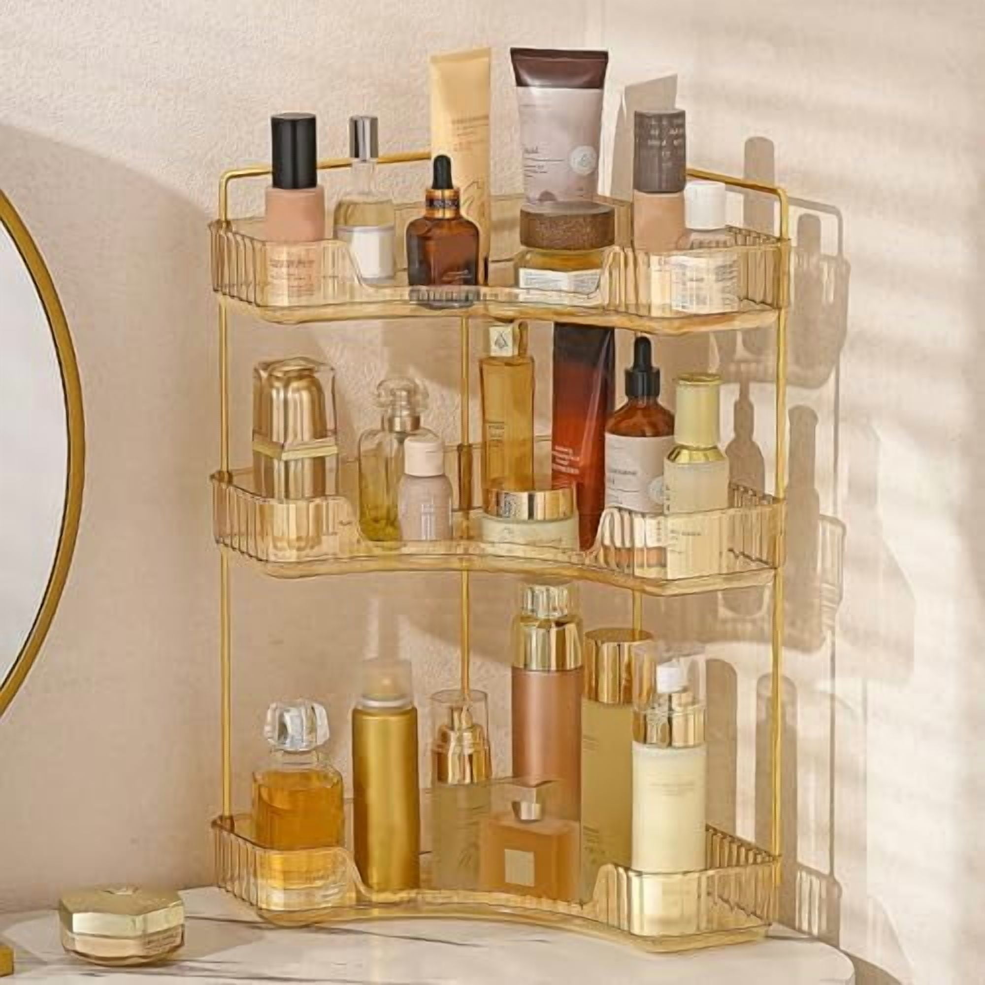 Corner Bathroom Counter Organizer, Bathroom Countertop Shelf Makeup ...