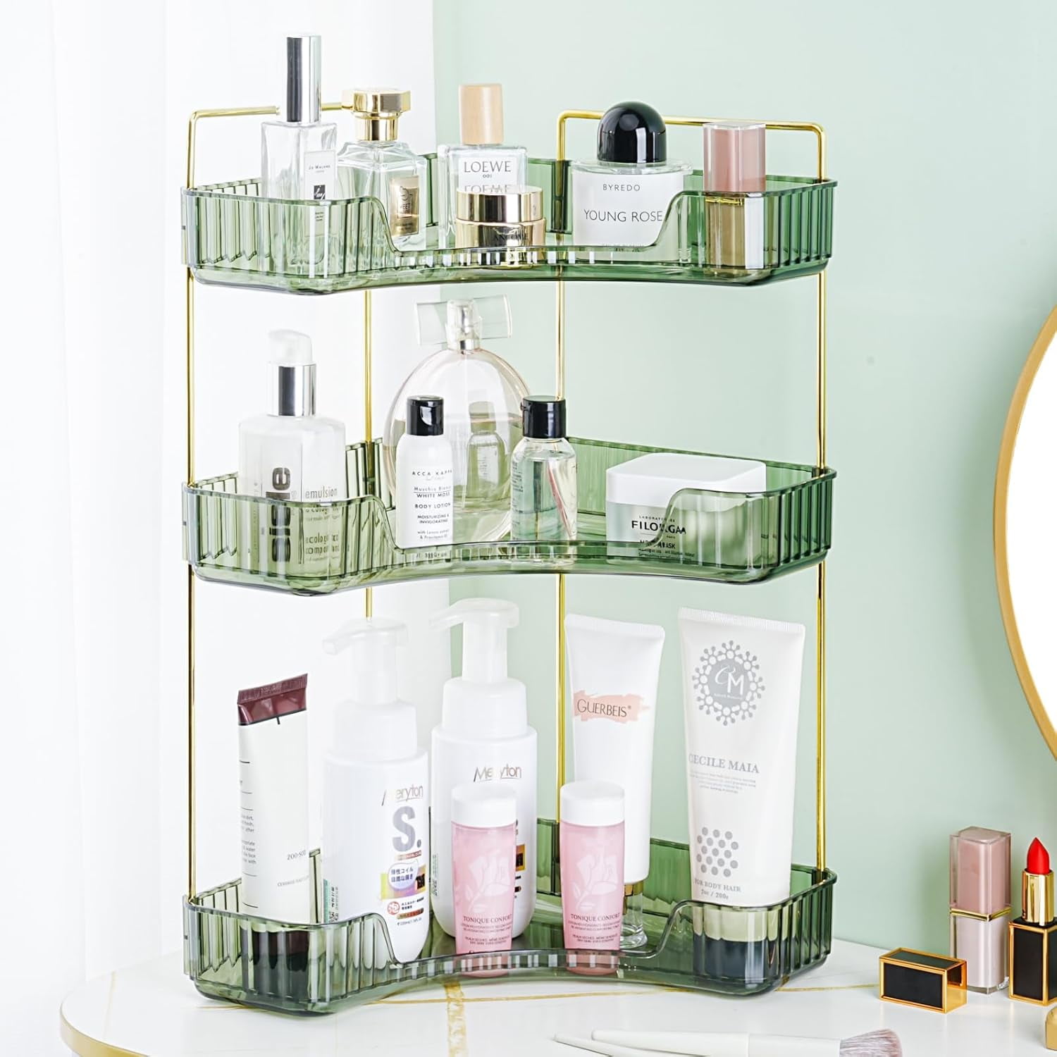 Corner Bathroom Counter Organizer, Bathroom Countertop Organizer ...