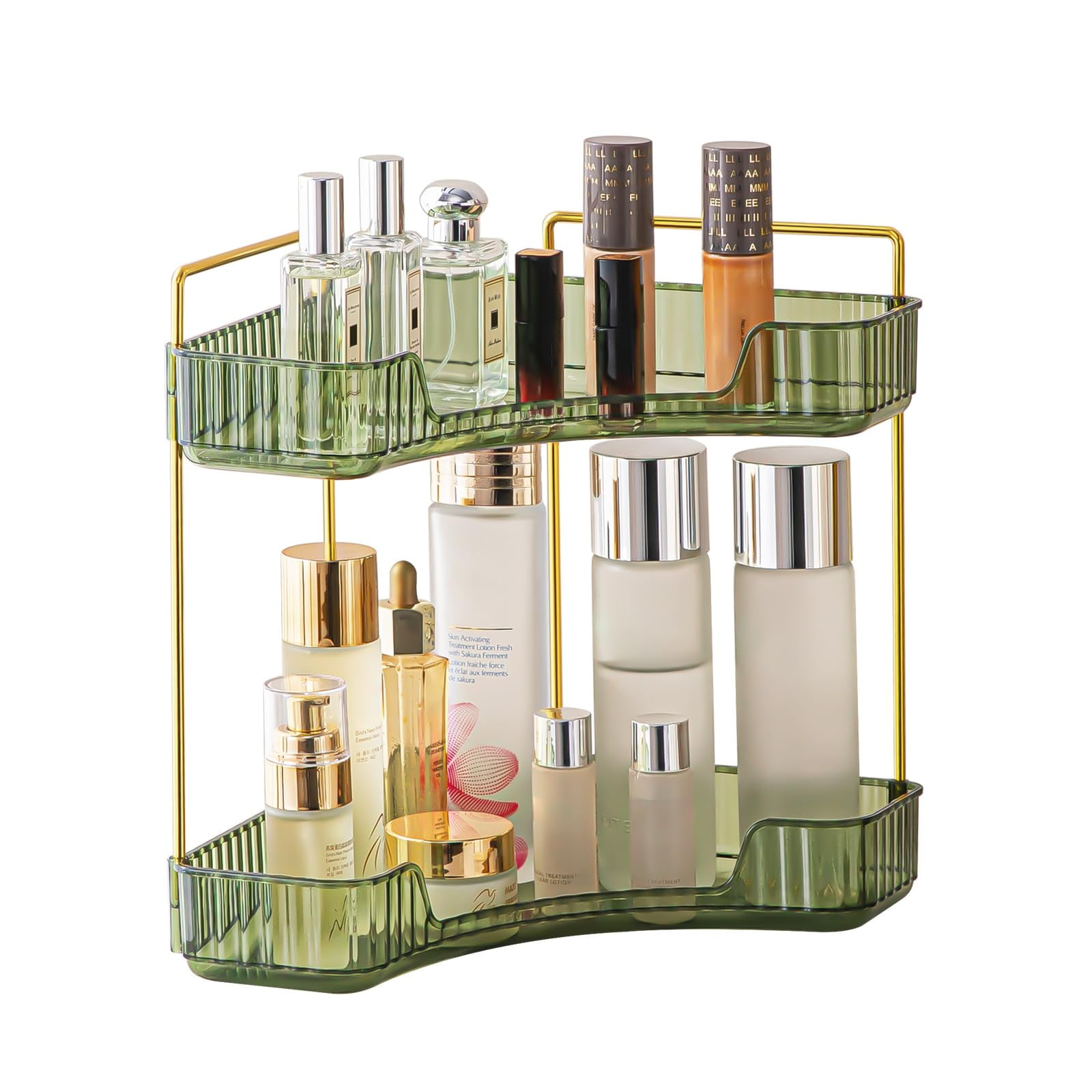 Corner Bathroom Counter Organizer, Perfume Tray and Vanity Organizer ...