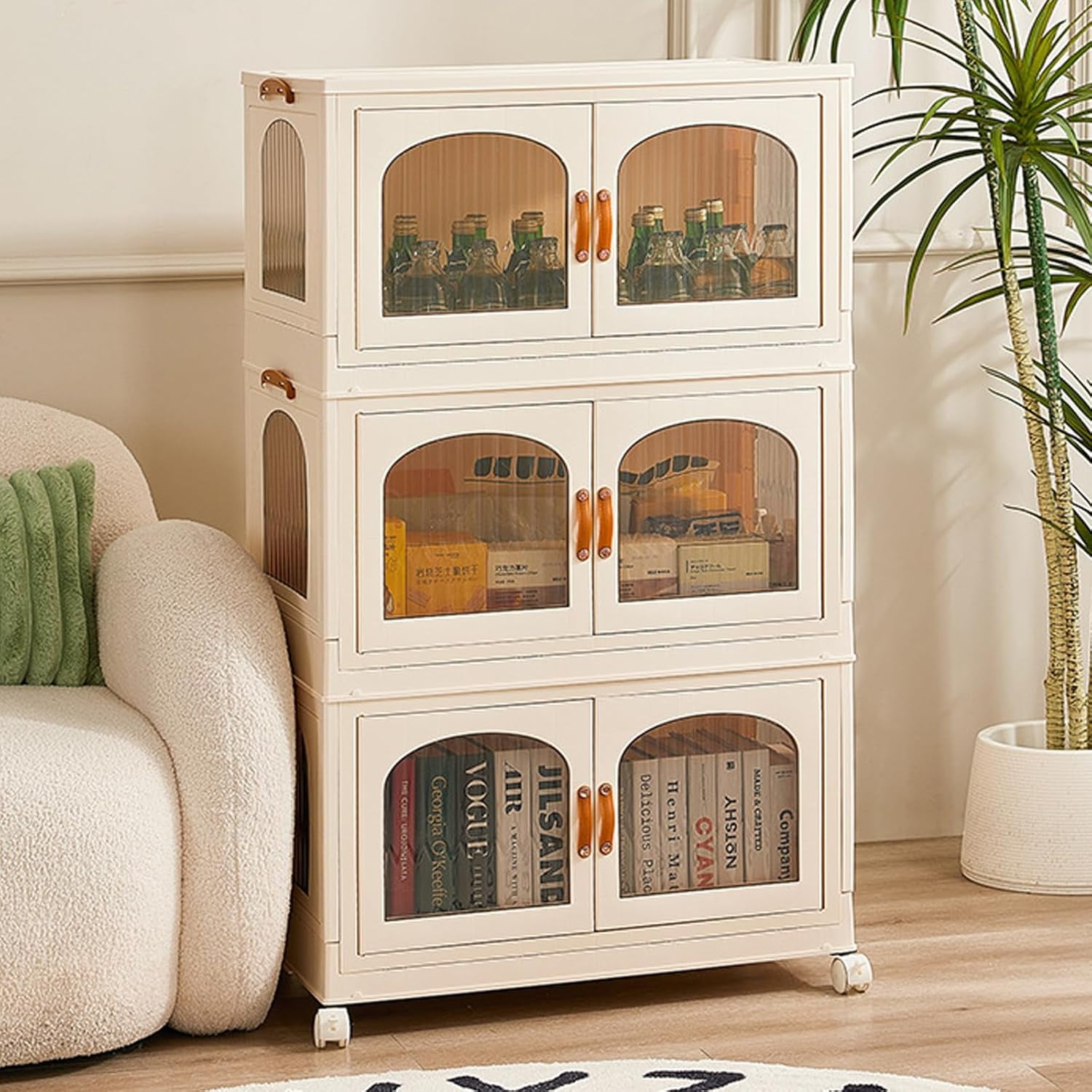 Corner Bedside Table Floor Cabinet Storage, Waterproof FreeStanding ...