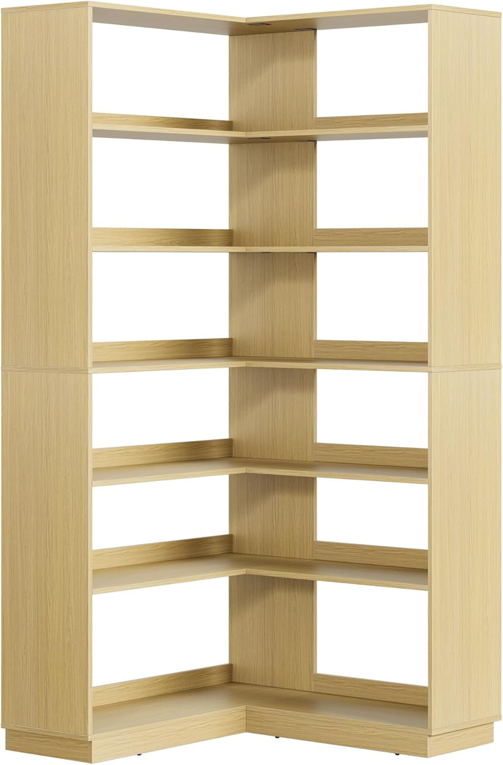 Corner Book Shelf, 6 Tier 73 Inch Tall Corner Bookshelf with Open ...