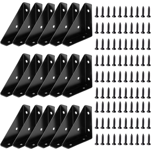 Corner Brace Brackets,18Pcs 66mm x 66mm Corner Braces for , Metal ...