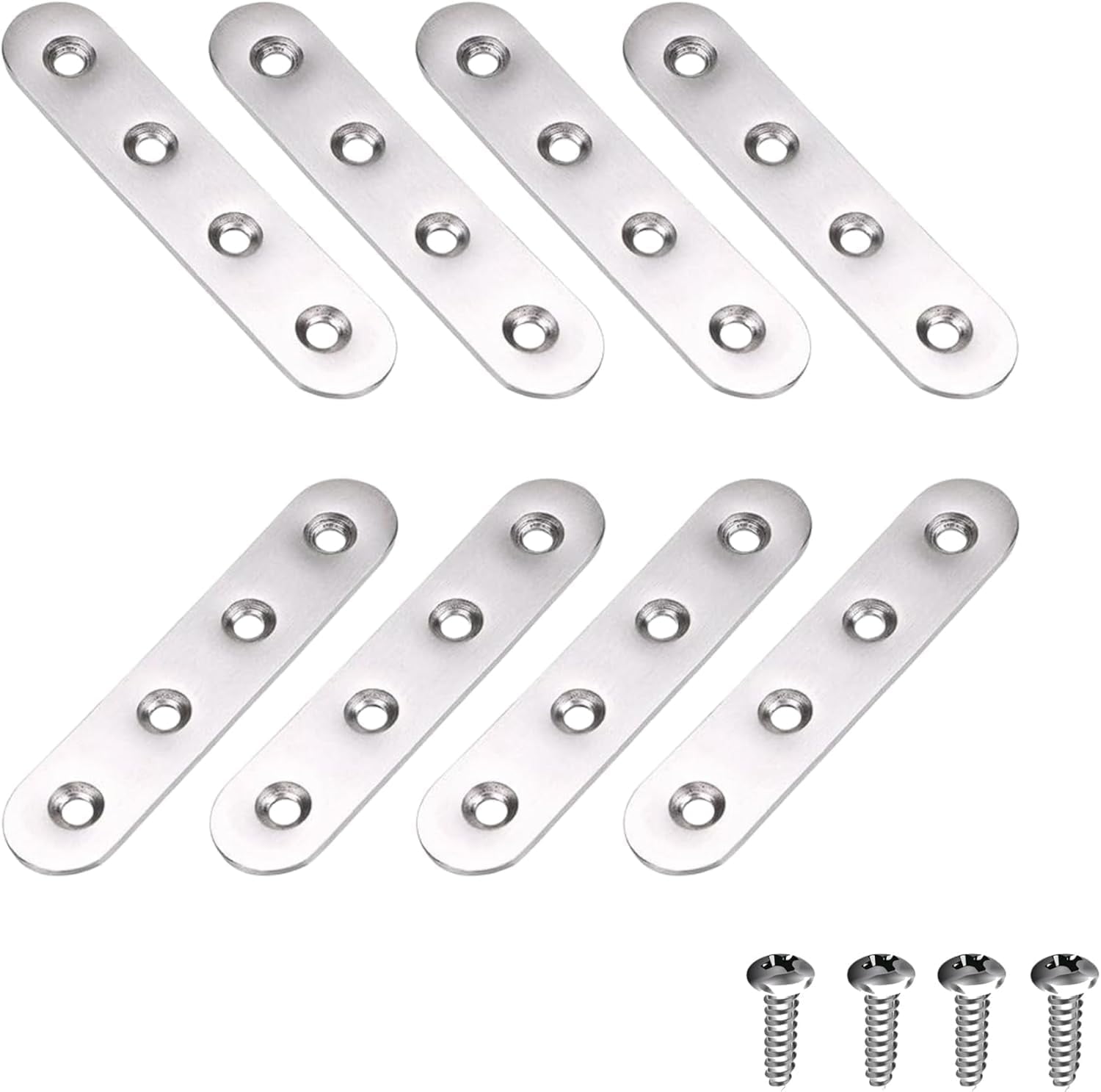 Corner Brace L Bracket, Steel Construction, 4-Hole Design, Zinc-Plated ...