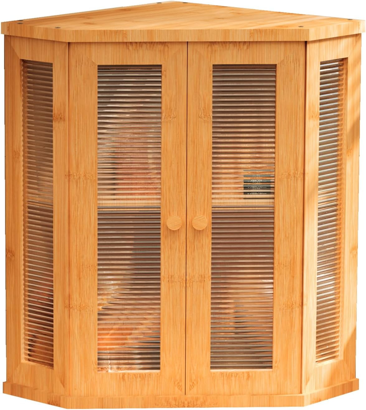 Corner Bread Box for Kitchen Countertop, Large Wood Bread Storage ...