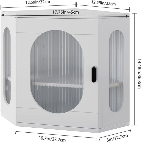 Corner Bread Box, Solid Wood Double Layer Adjustable Large Capacity ...