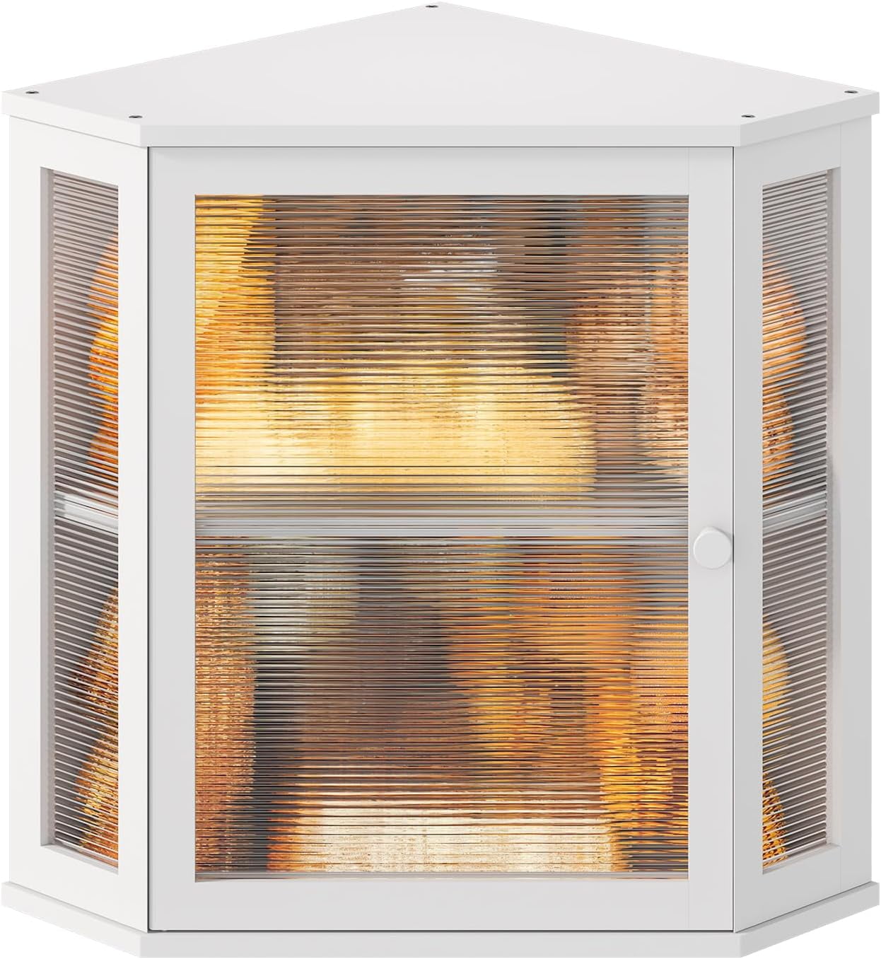 Corner Bread Box for Kitchen Countertop, Farmhouse Style with Acrylic ...