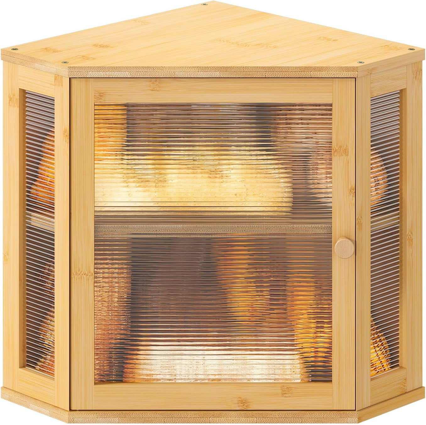 Corner Bread box for Kitchen Countertop,Farmhouse Bread Box with ...