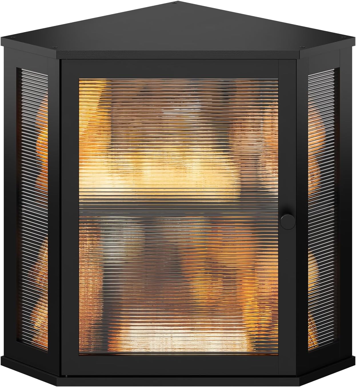 Corner Bread box for Kitchen Countertop,Farmhouse Acrylic Wavy Door ...