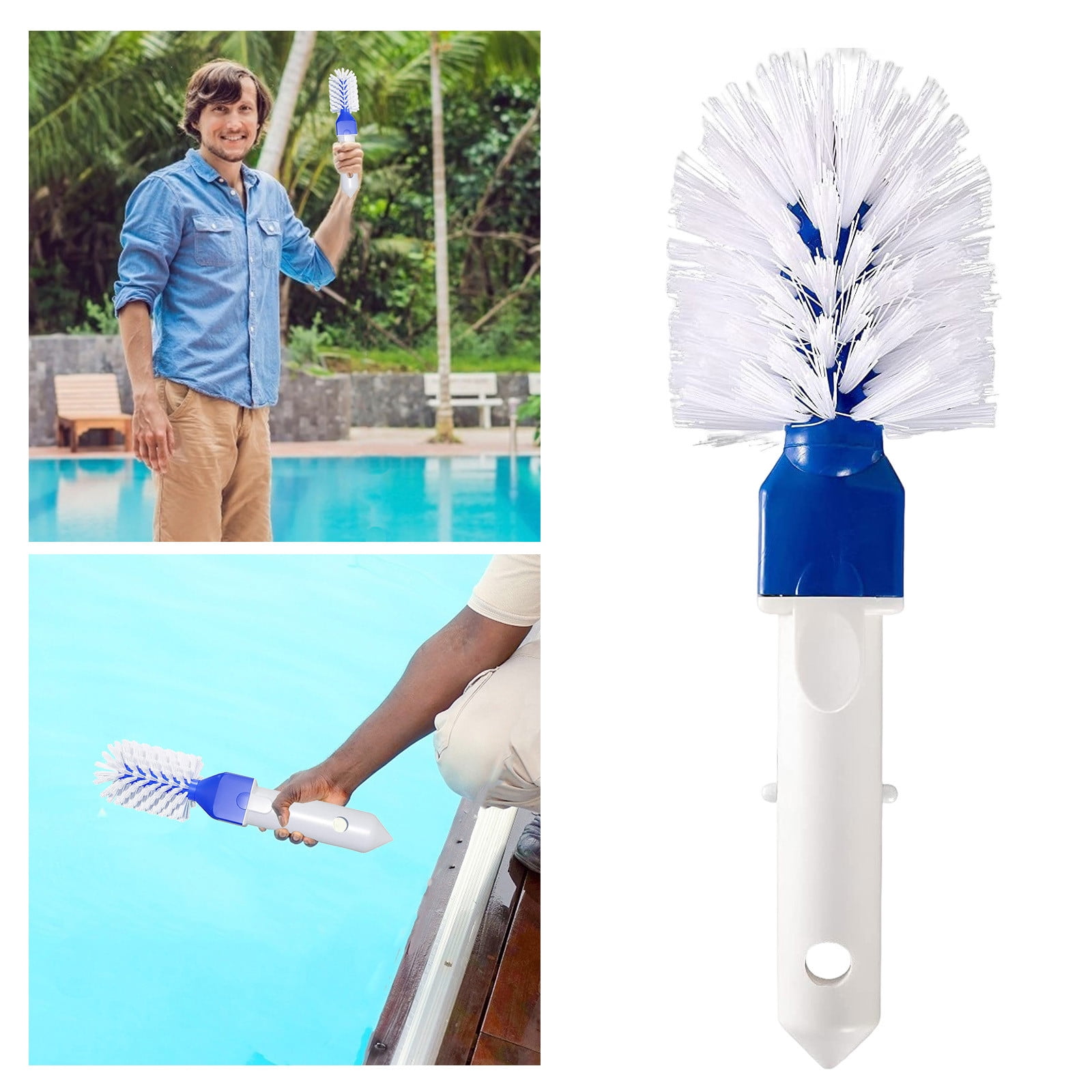 Corner Brush for Swimming Pool Spa Bathroom Tile Cleaning Step Scrubber ...