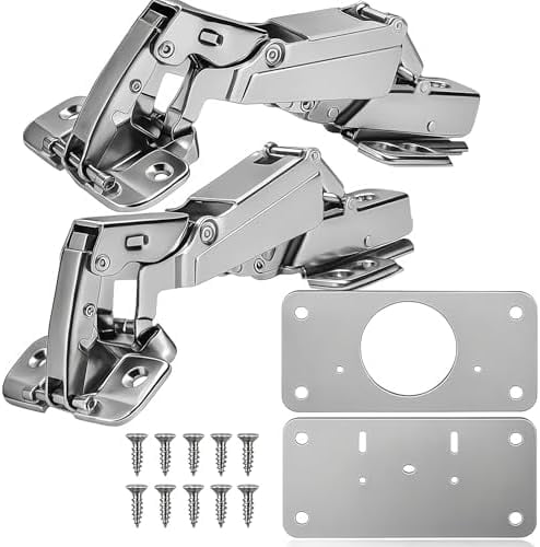 Corner Cabinet Hinge Bifold 175 Degree with Repair Plate Kit, 48mm Full ...