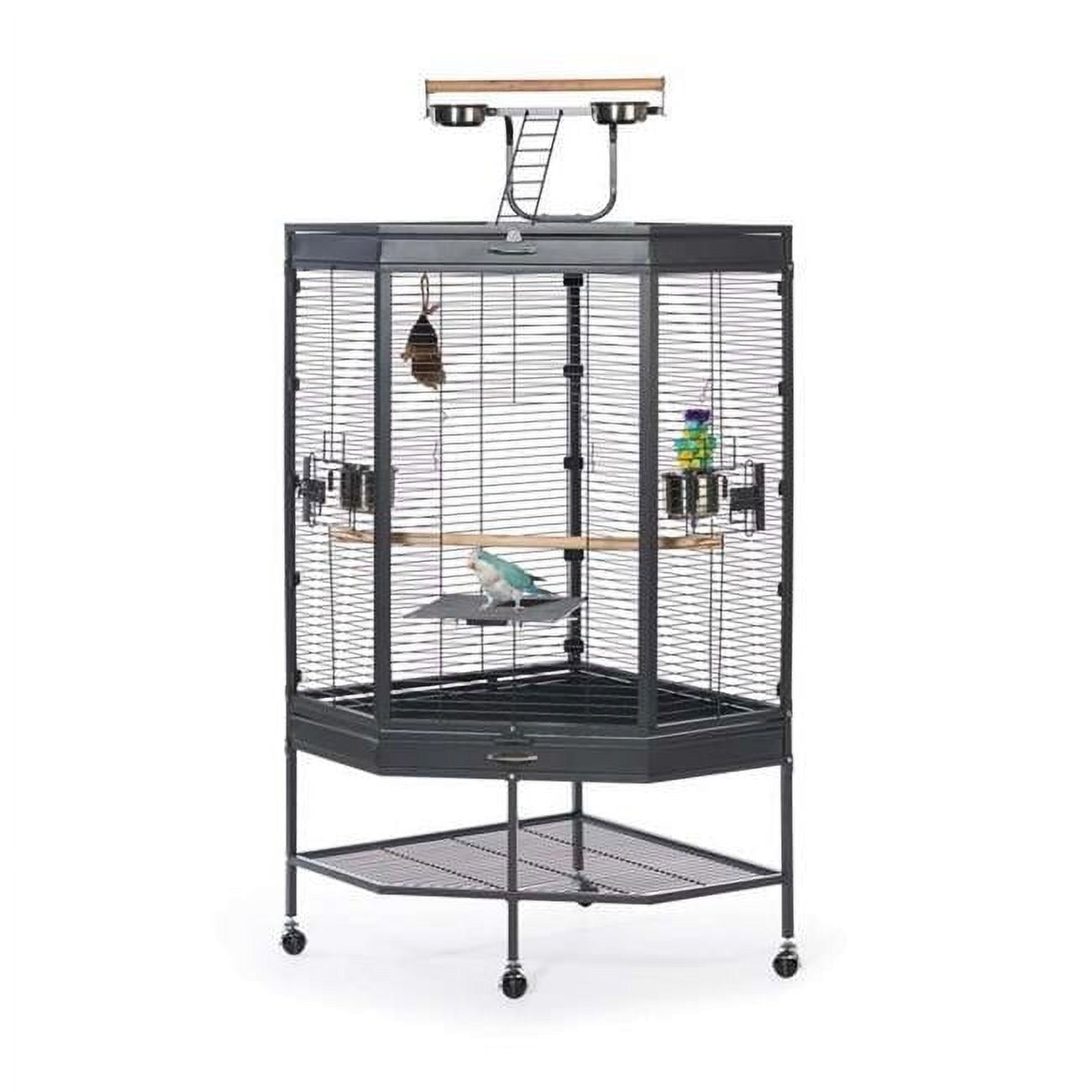 Corner Cage with Playtop, Black - Walmart.com