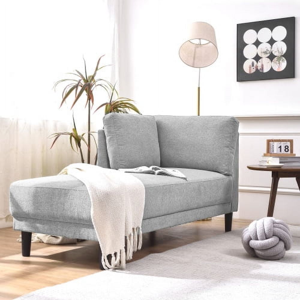 Corner Chaise Lounge Sofa, Mid-Century Modern Upholstered Indoor Couch ...