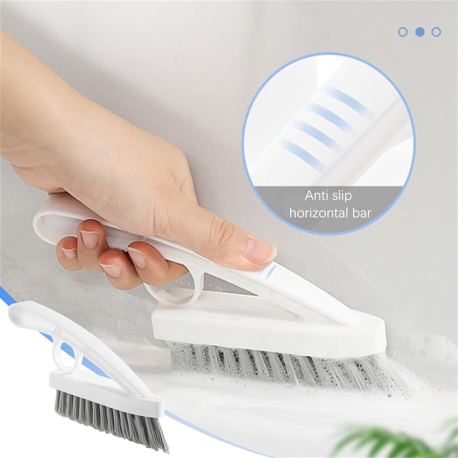 Corner Cleaning Brush, Triangular Floor Brush, Deep Clean Grout ...