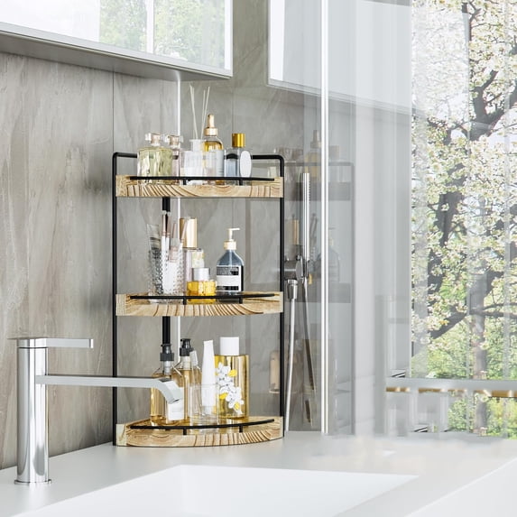 Corner Counter Organizer, 3 Tier Storage Countertop for Skincare, Sink ...