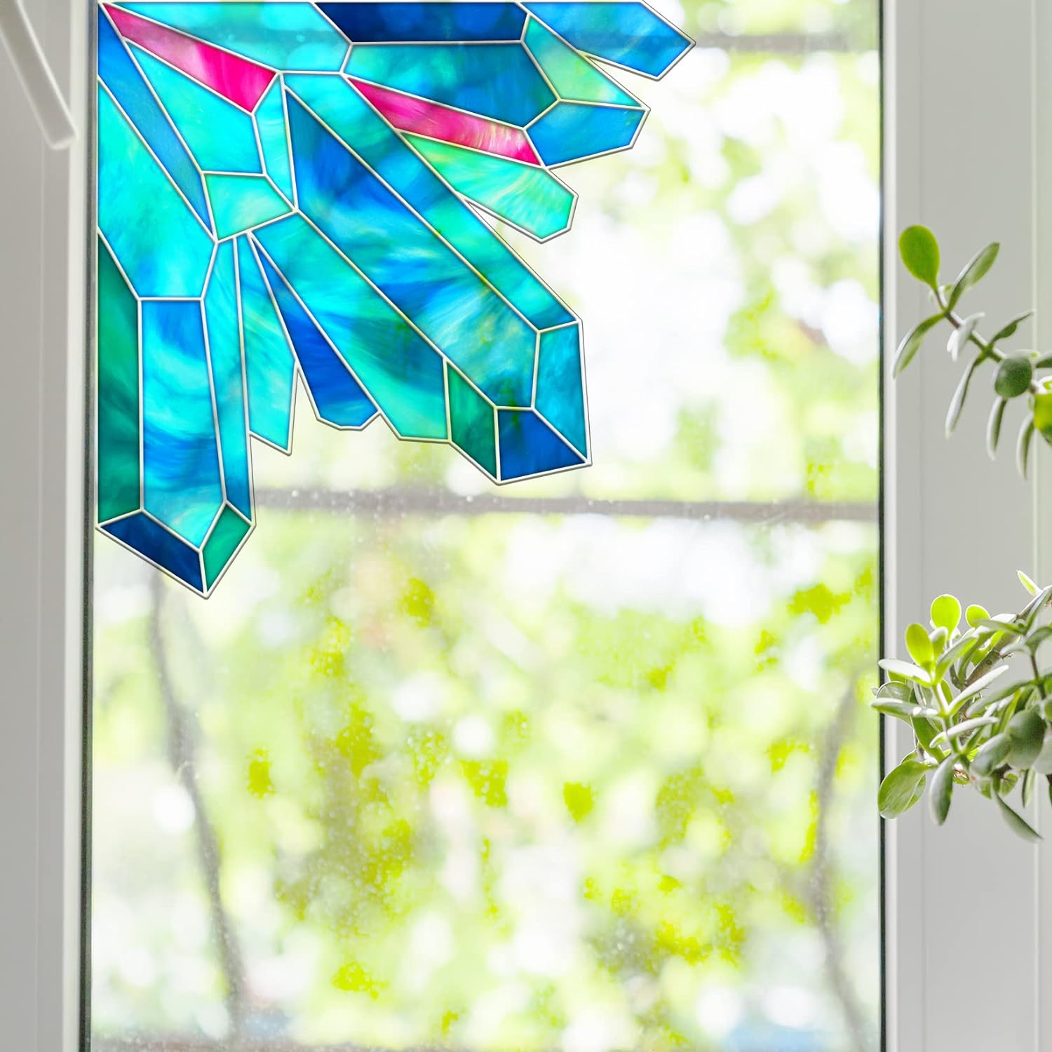 Corner Crystals Stained Glass Window Film (12") - Walmart.com