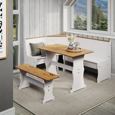 Corona Gray Corner Dining Set | Rustic Kitchen Furniture Dash - Walmart.com