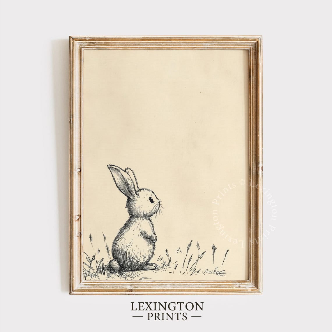 Corner Easter Bunny Print, Easter Wall Art, Bunny Wall Art Spring Wall ...