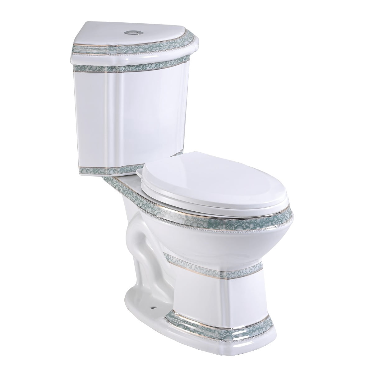 Corner Elongated Two Piece Dual Flush Bathroom Toilet India Reserve ...