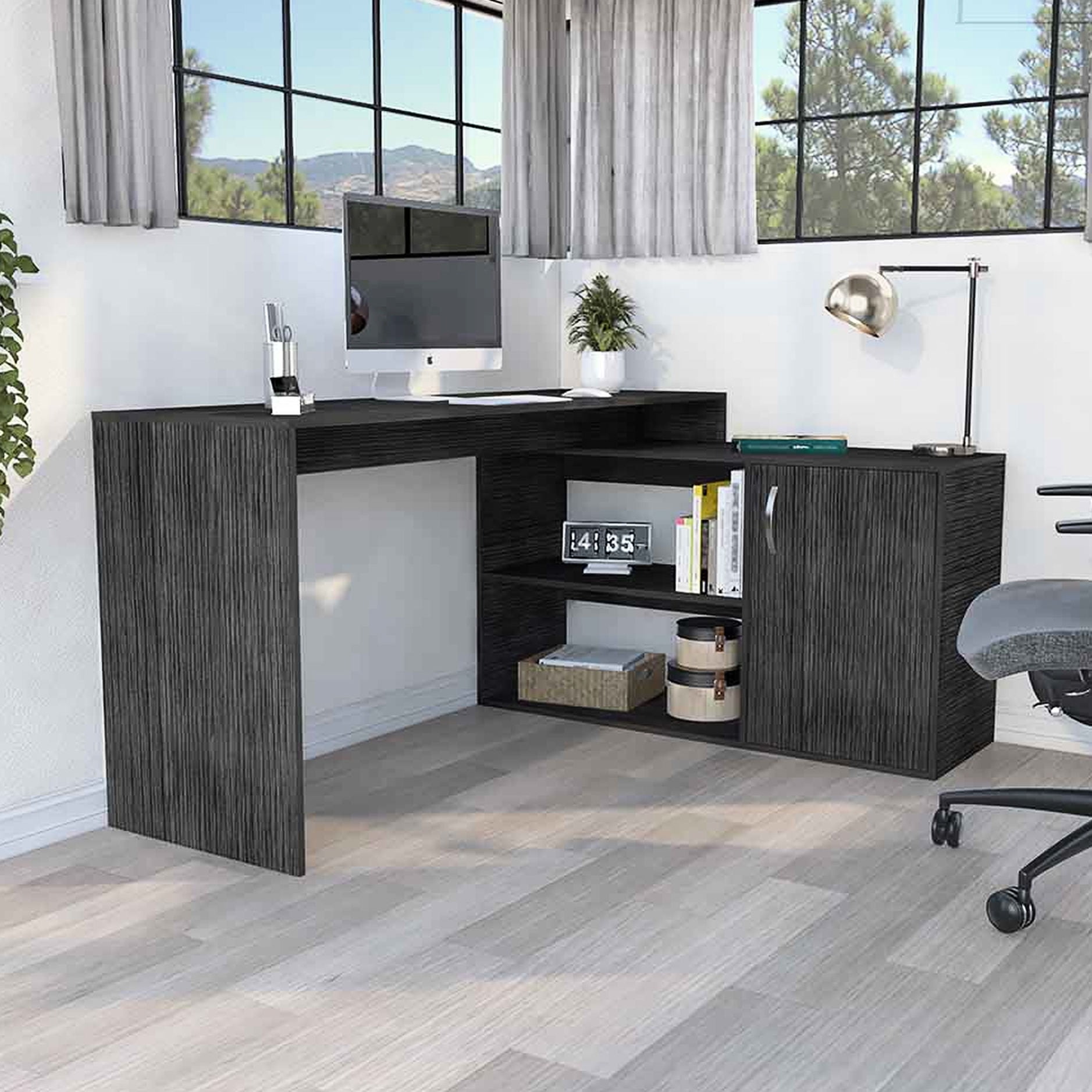 Corner-Fitting L-Shaped Desk+Rectangular Work Surface"-"Office Space ...