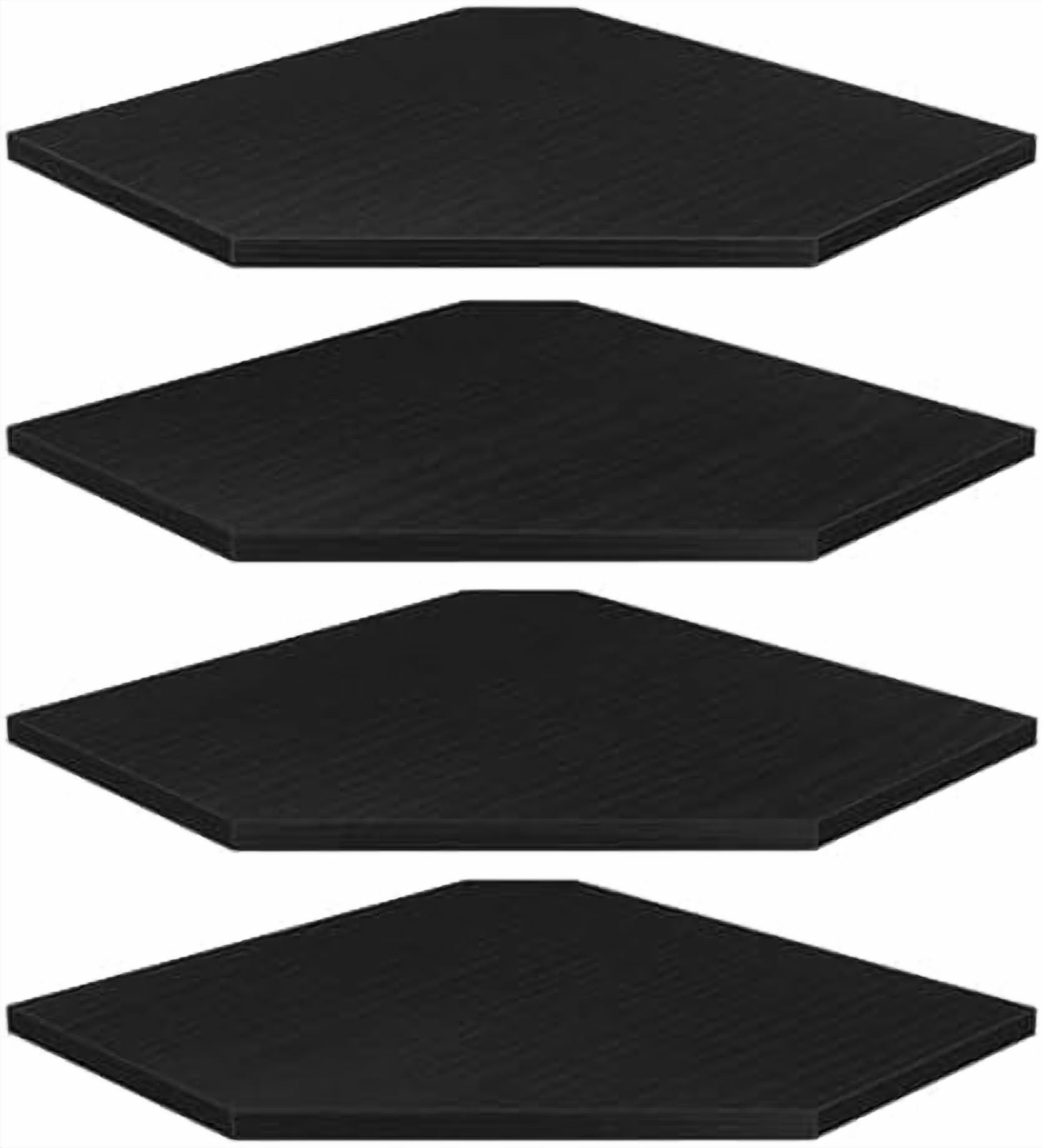 Corner Floating Shelves, Corner Shelves Wall Mounted with Cord Hole, 4 ...