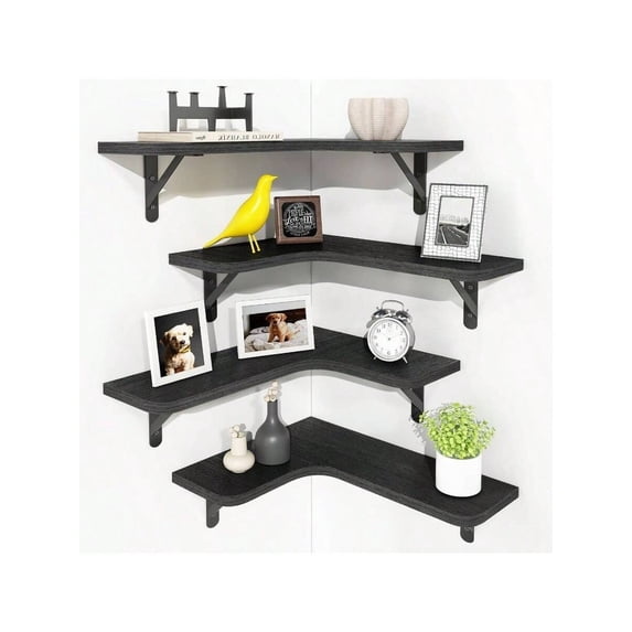 Corner Floating Shelves, Wall Mounted Corner Shelf Bathroom, Kitchen ...