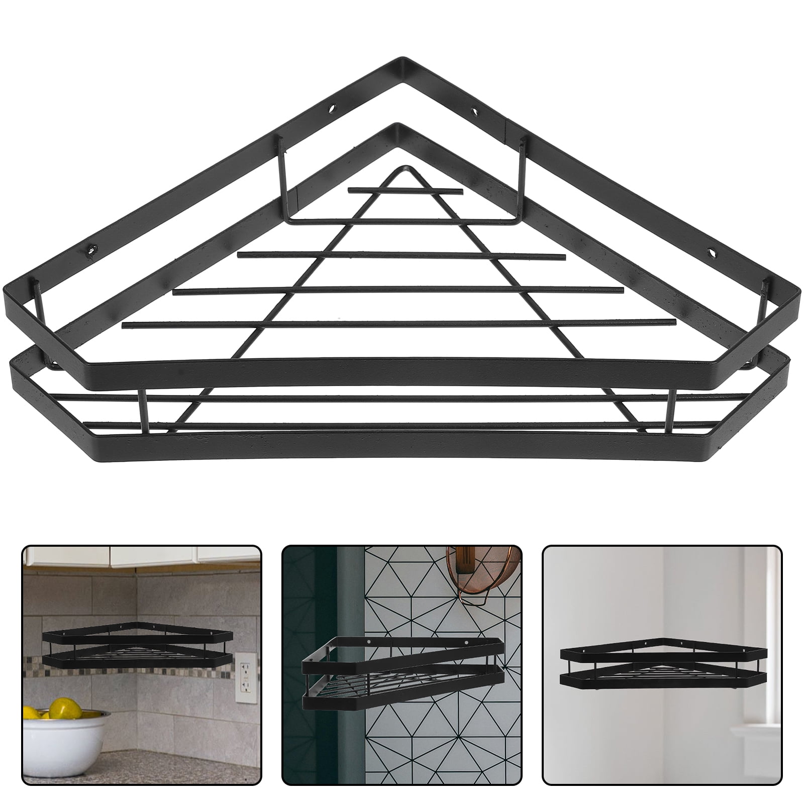 Corner Floating Shelves, Wall Mounted Corner Shelf, Rustic Metal Wall ...