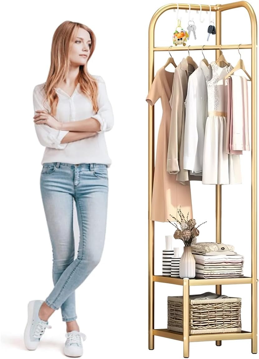 Corner Hall Tree, Corner Coat Rack with Bench and Shoe Storage ...