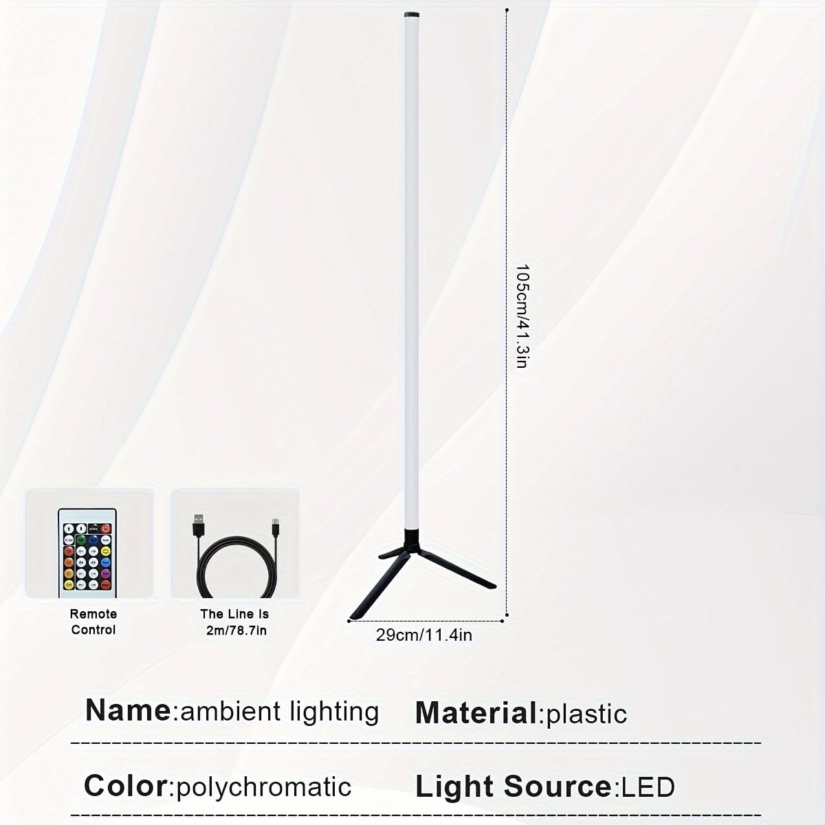 Corner LED Light with Smart Remote, Featuring RGB Color Options ...