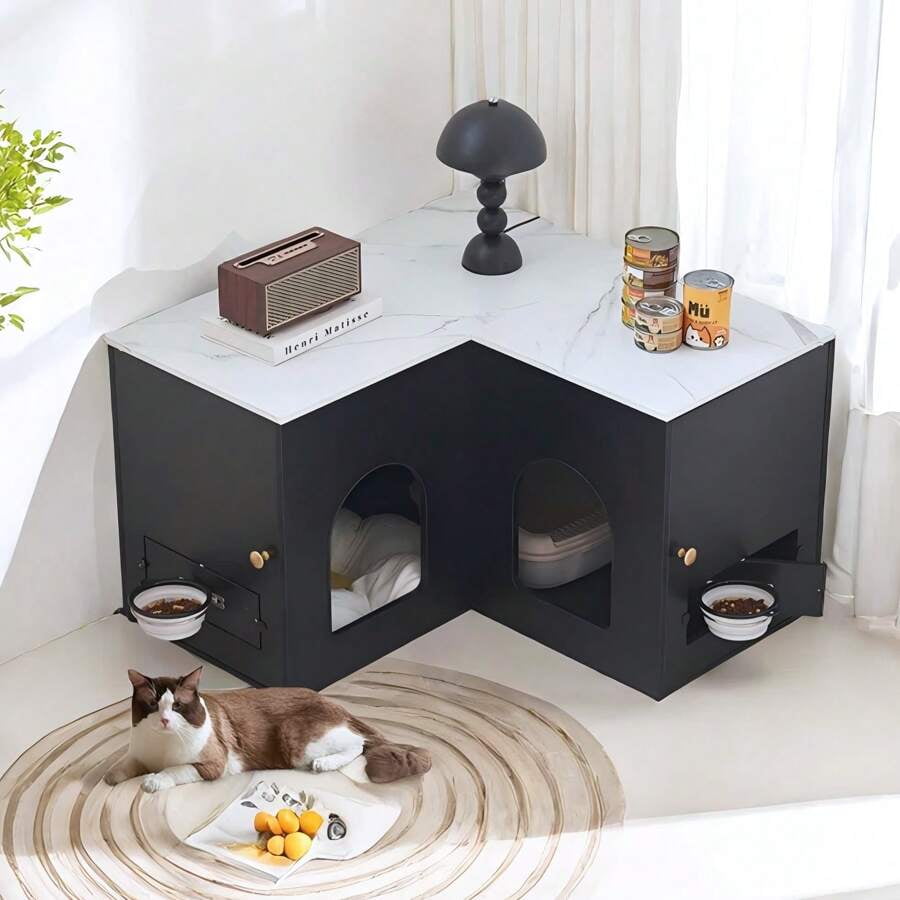 Corner Litter Box Enclosure
