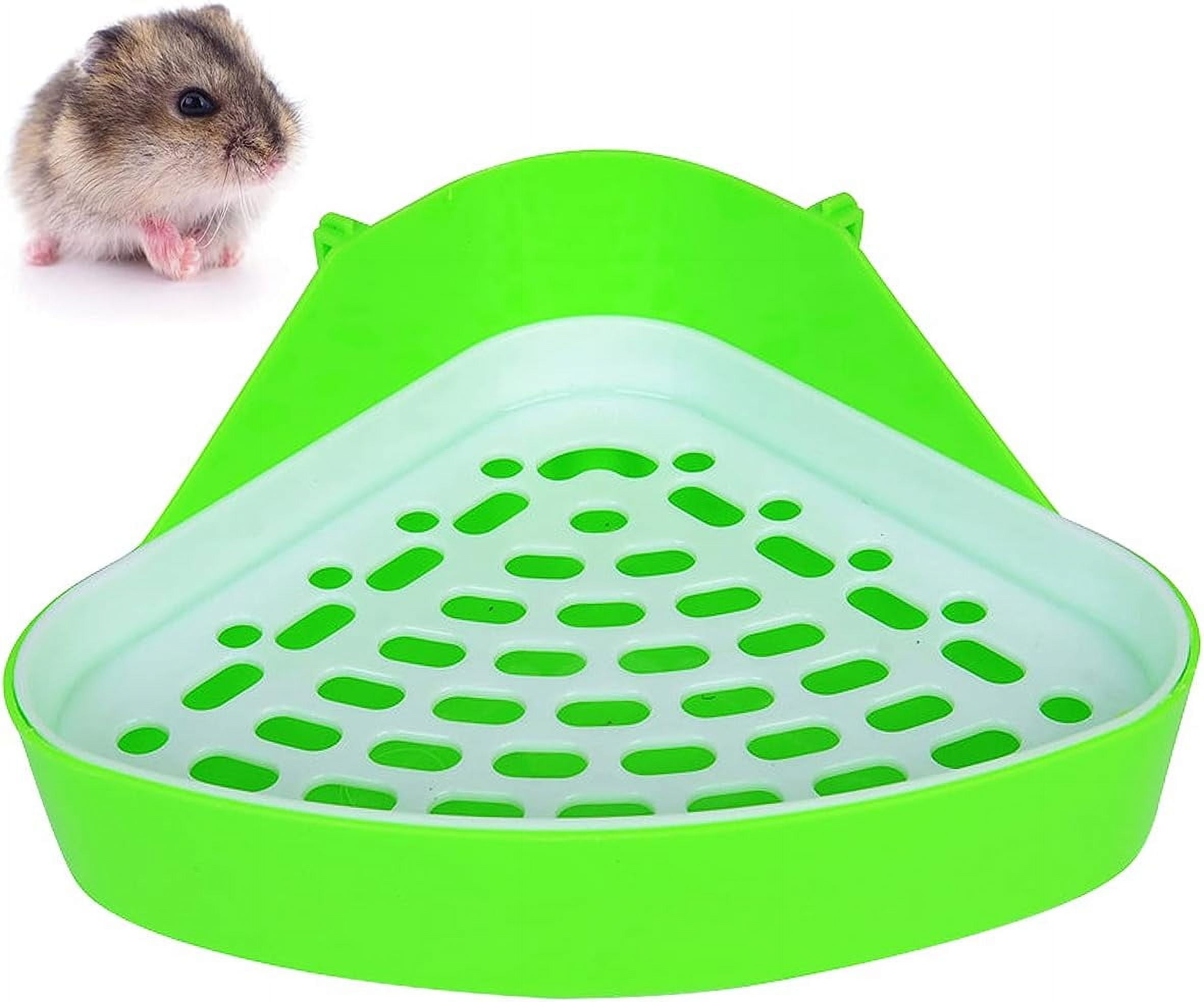Corner Litter Pan for Small Animals, Triangle Potty Trainer with Back ...