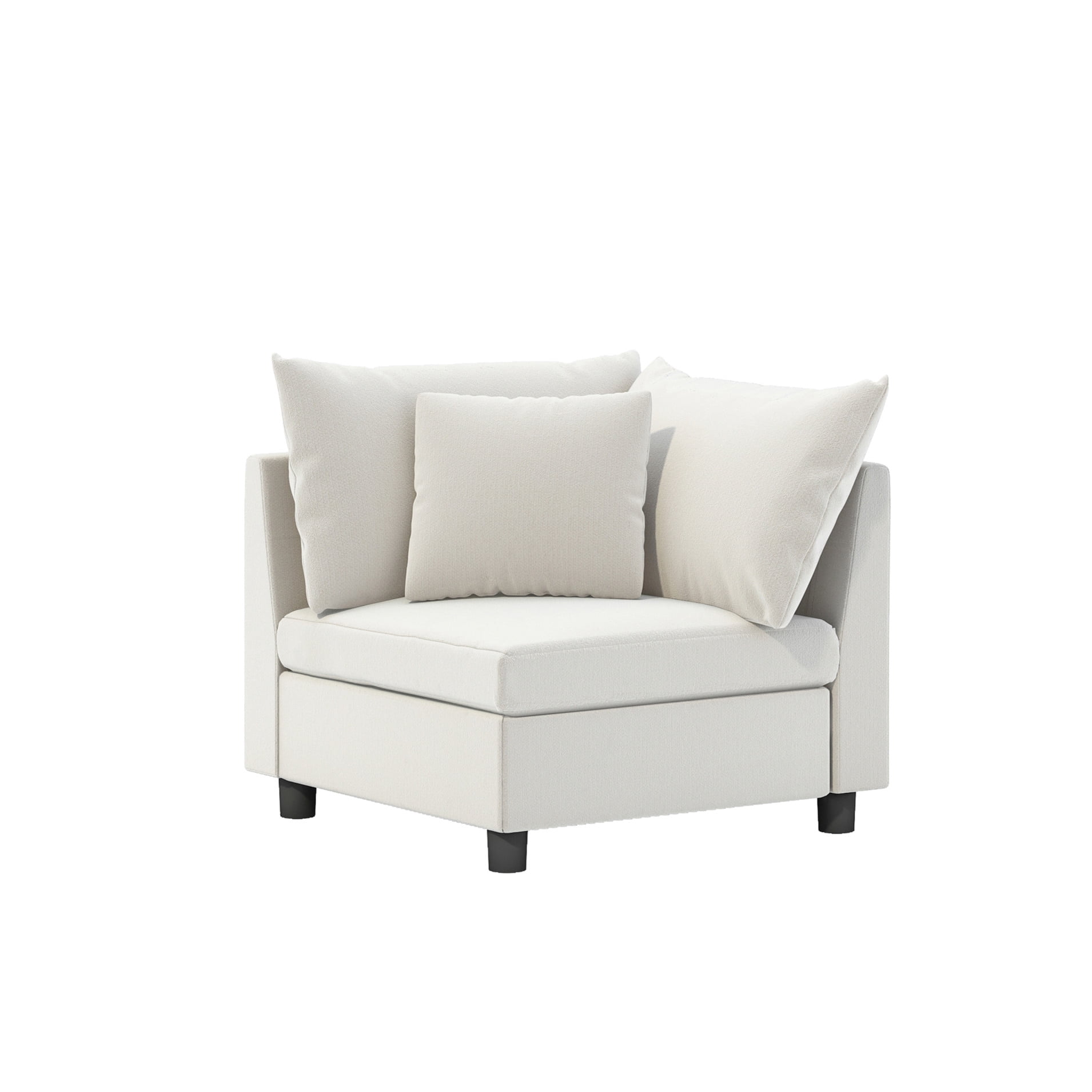Corner Module Modular Sectional Sofa with Chenille Fabric in Minimalist ...