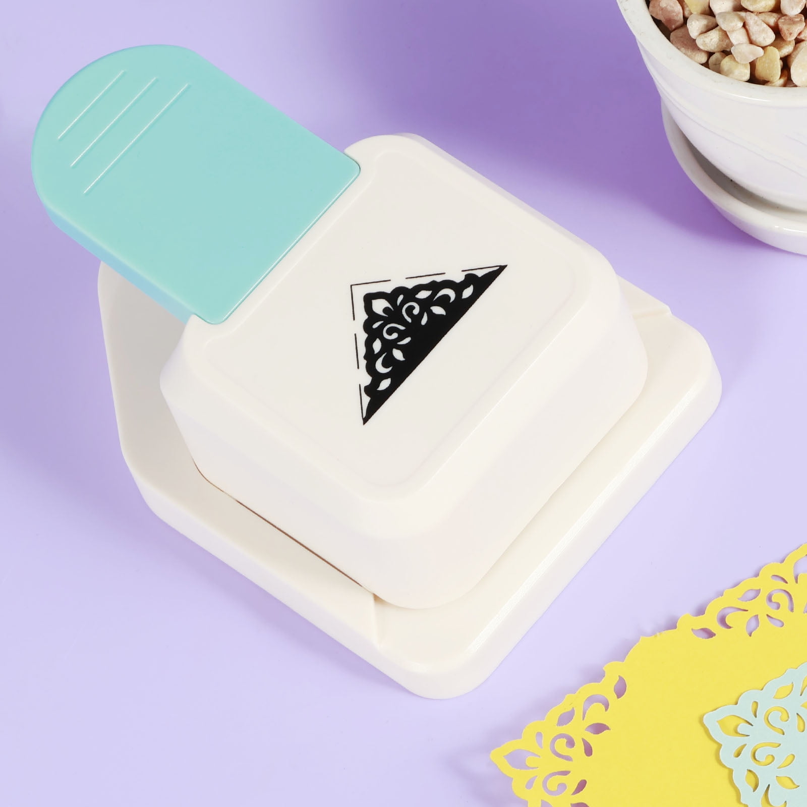 Corner Paper Punch Triangle Shape Corner Puncher Flower Pattern Corner ...