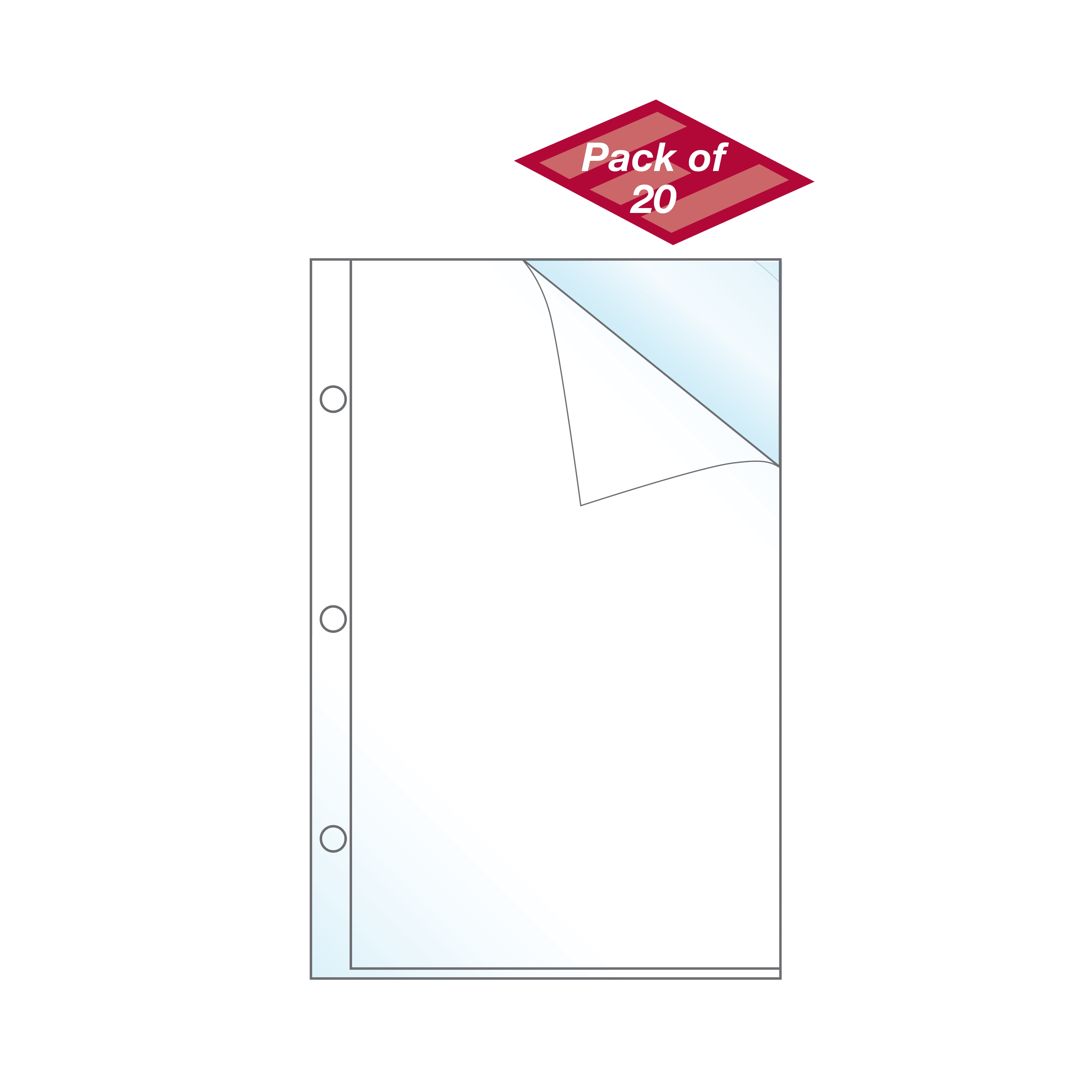 Corner Peel and Load Mini Page Protector, Holds 5" x 8.5" Inserts, Fits ...