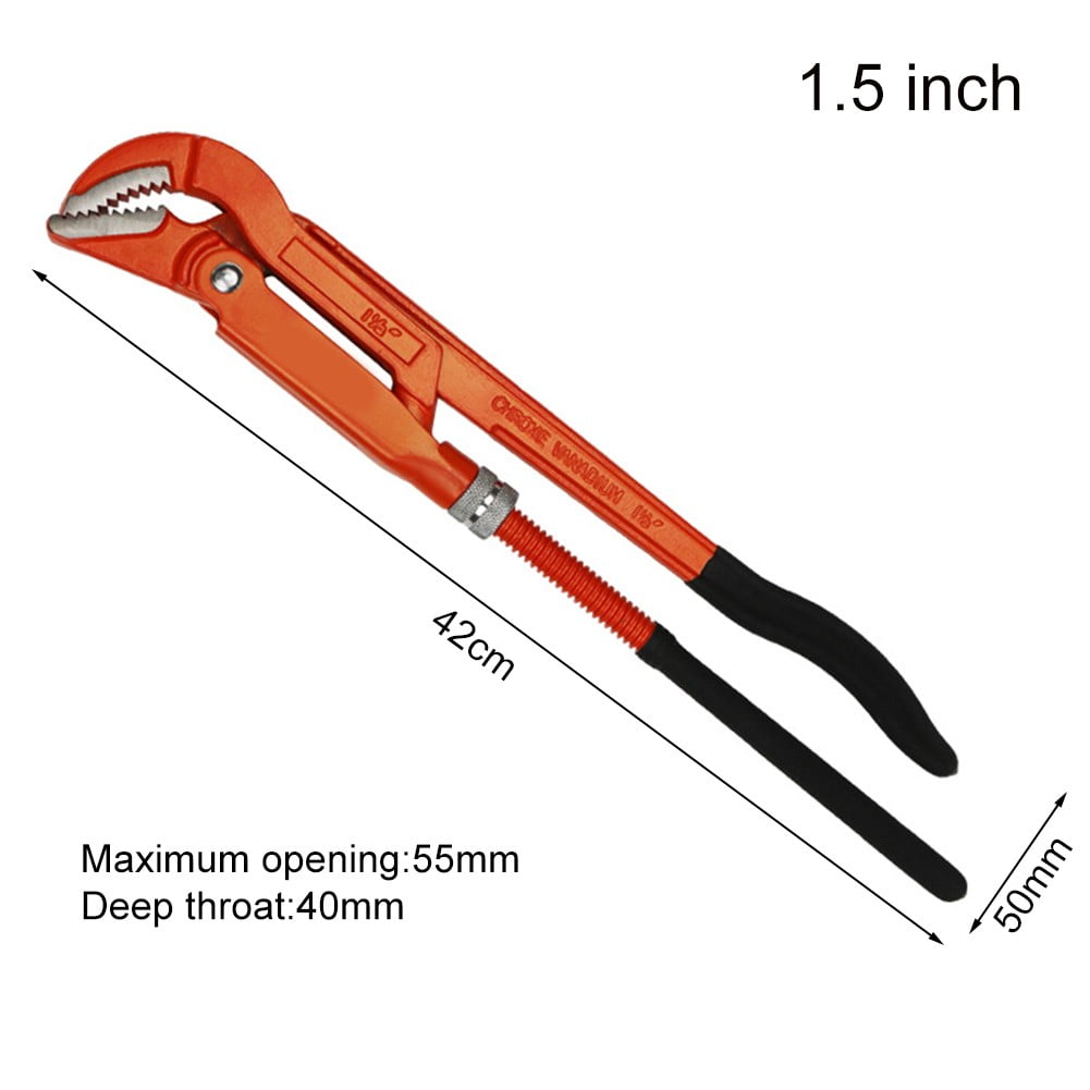 Corner Pipe Wrench 45掳 Angled Water Pump Plier, Plumbing Double Handle ...