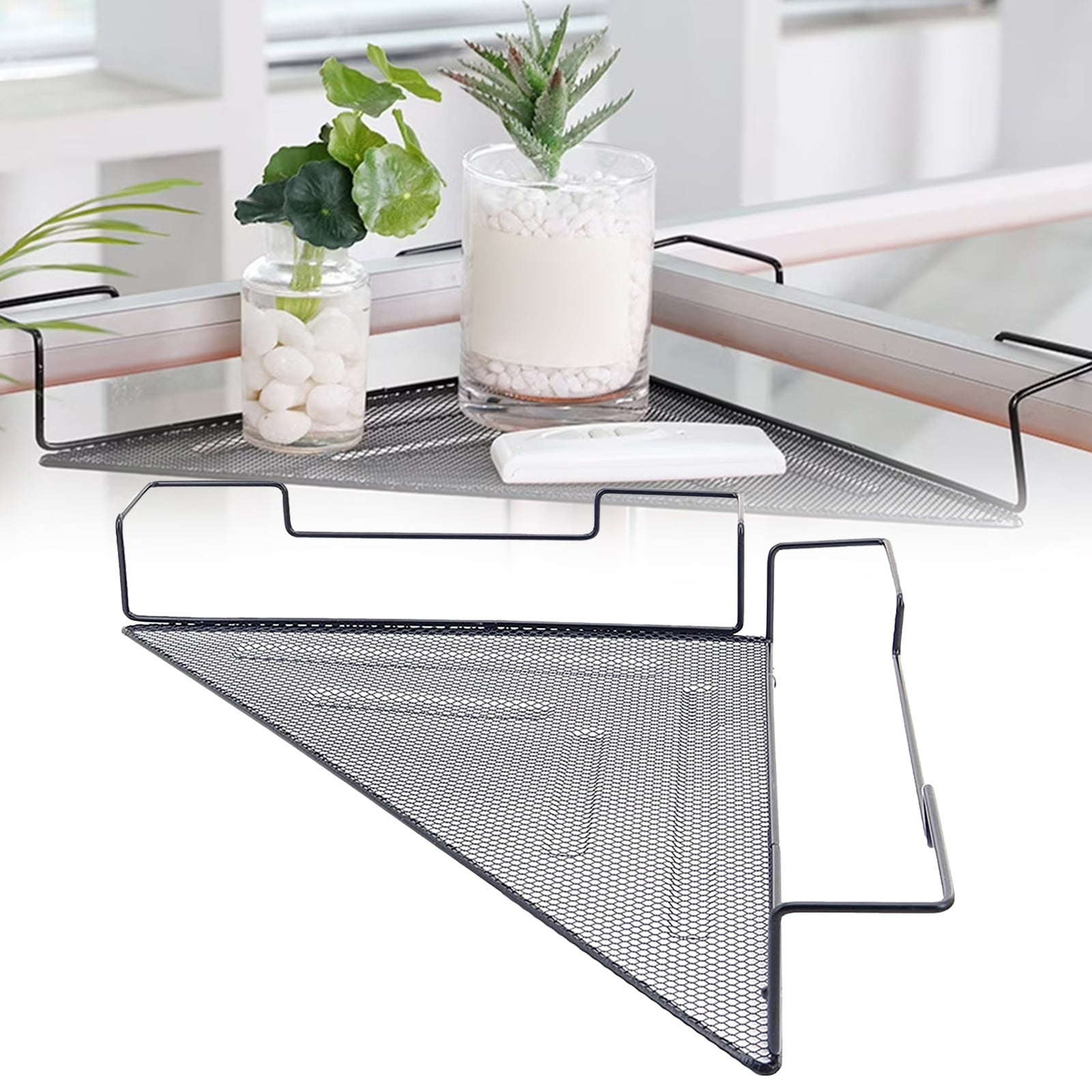 Corner Plastic/Metal Freestanding Stackable Organizer Shelf for ...