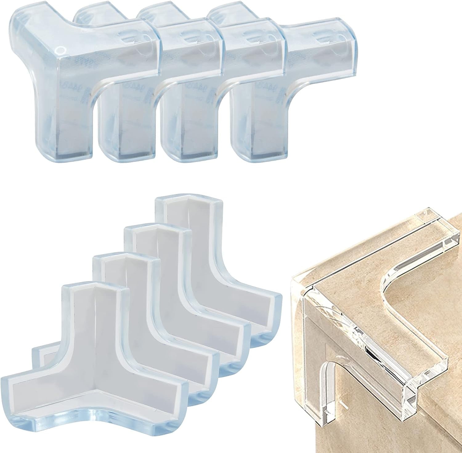 Corner Protector, 8pc Clear Corner Guards, Safety Silicone Corner ...