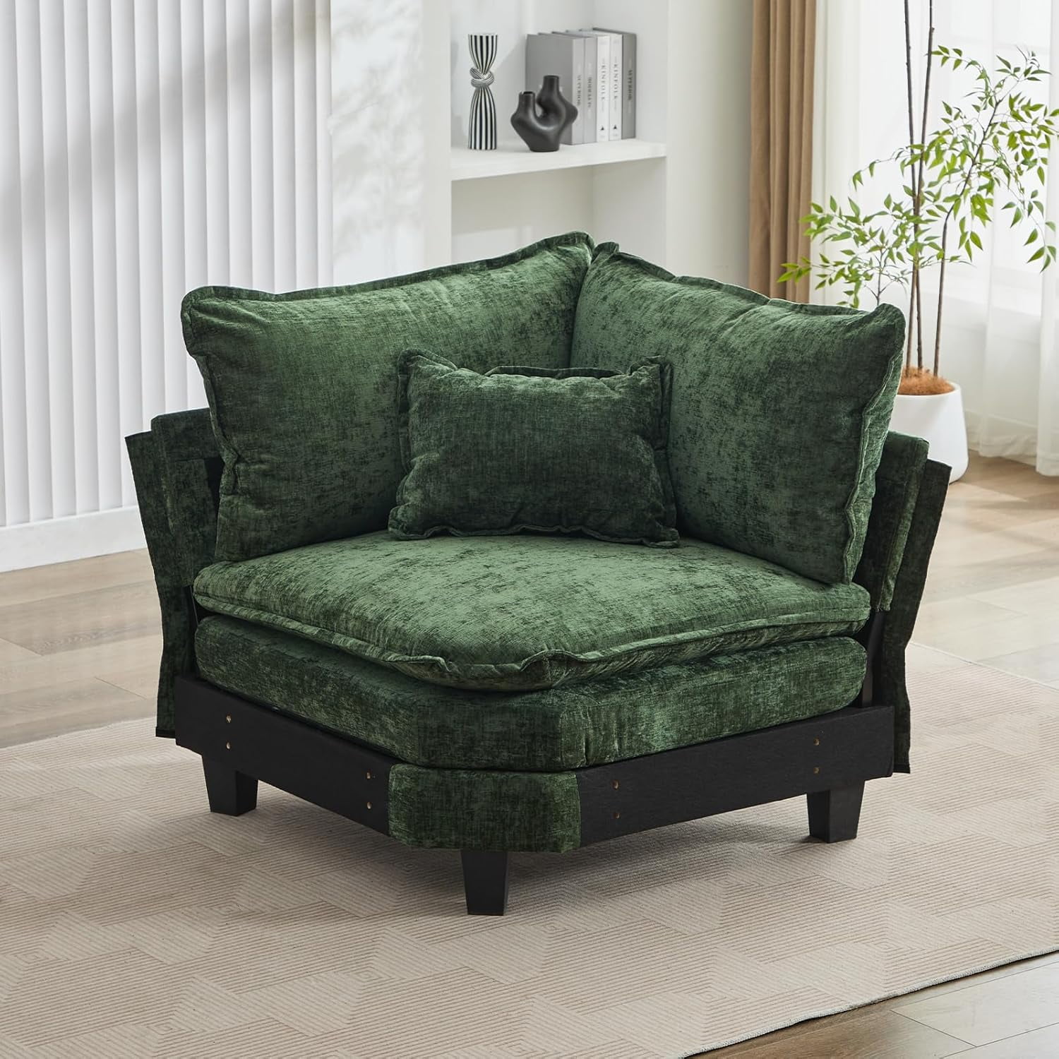 Corner Seat for Sectional Sofa, Modular Cloud Couch with Ottoman, Deep ...